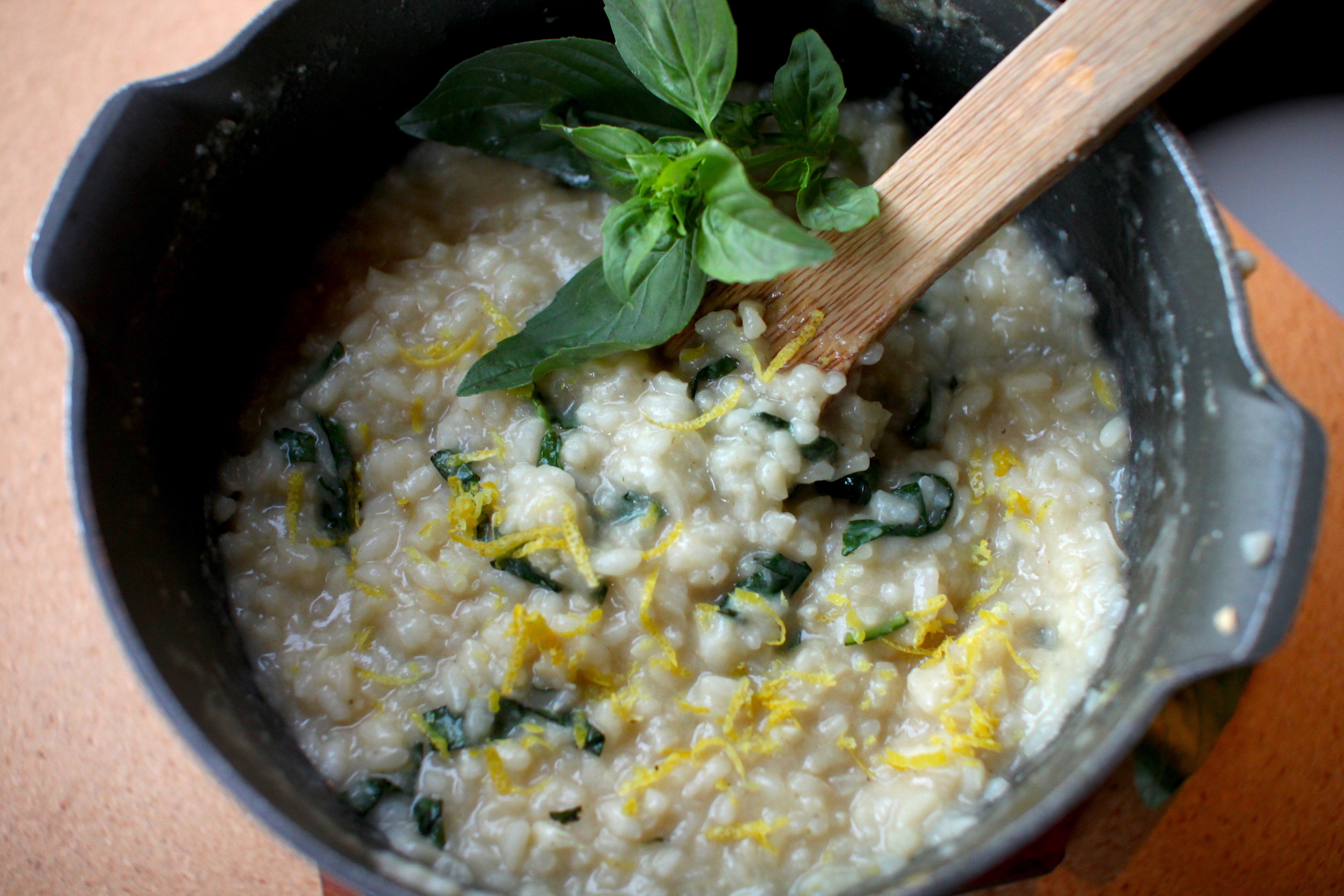 Lemon Basil Risotto Recipe | Immoderate Makings